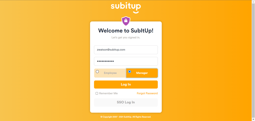 How to log-in to SubItUp using 2FA / MFA